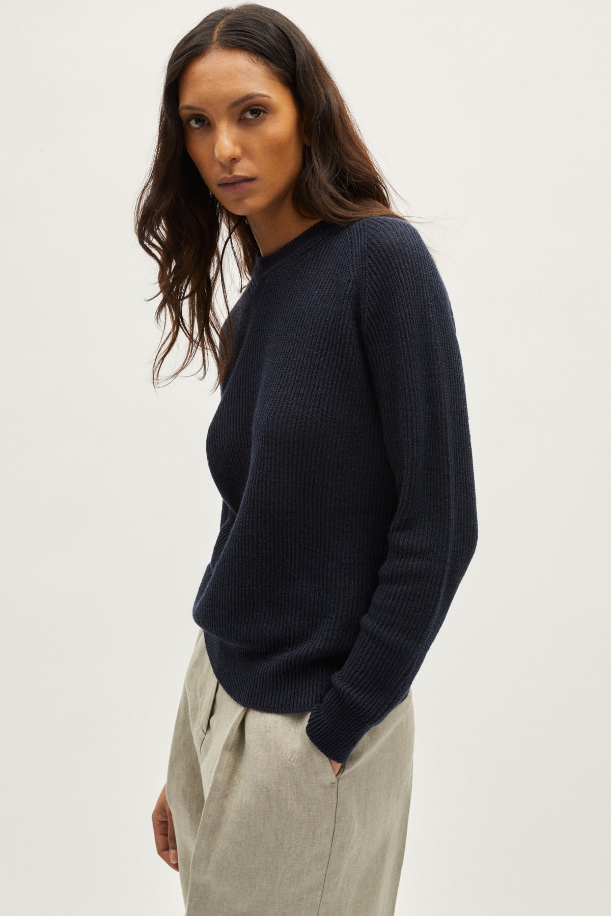 The Linen Cotton Raglan Sweater
