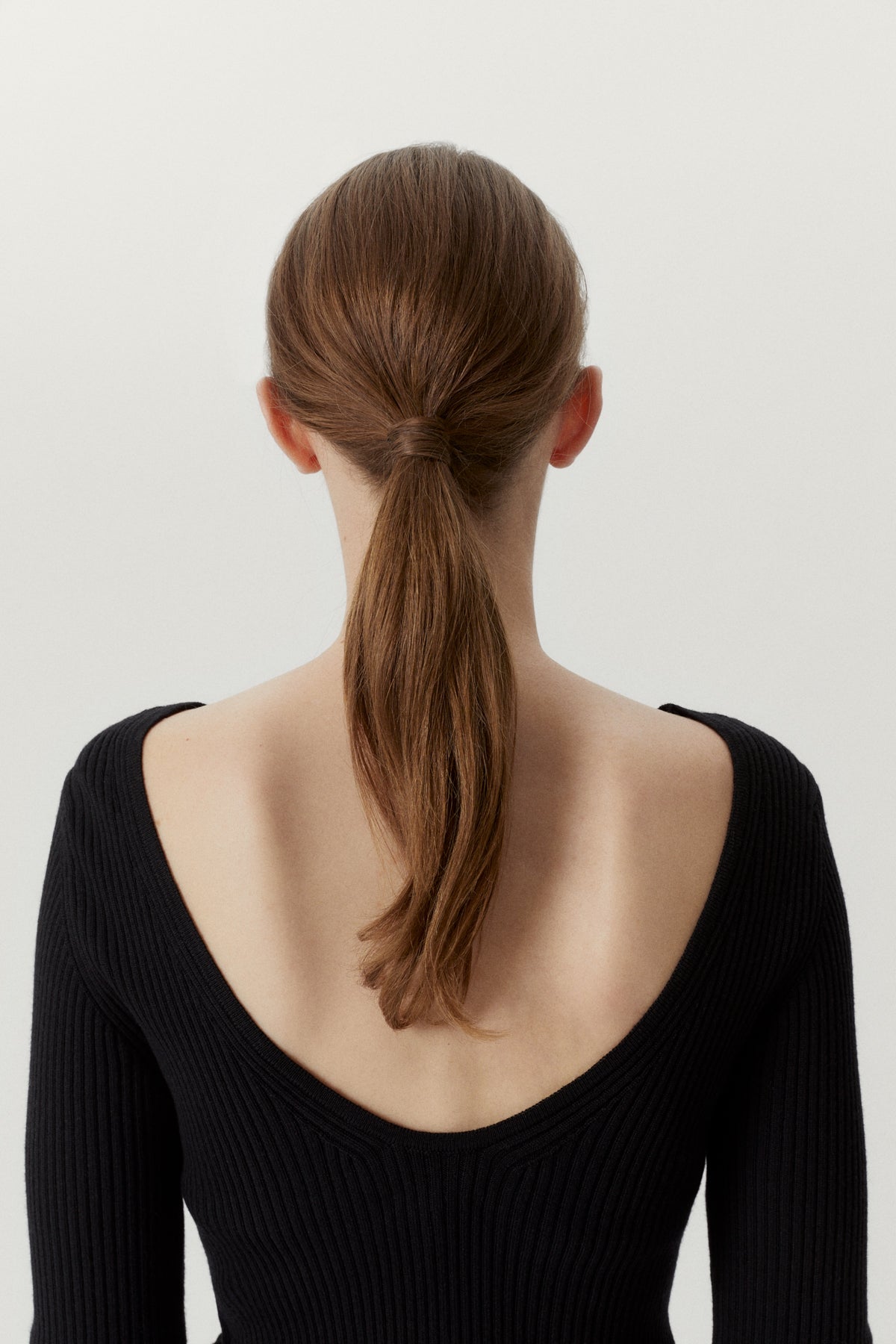 The Merino Wool Back Neckline Top