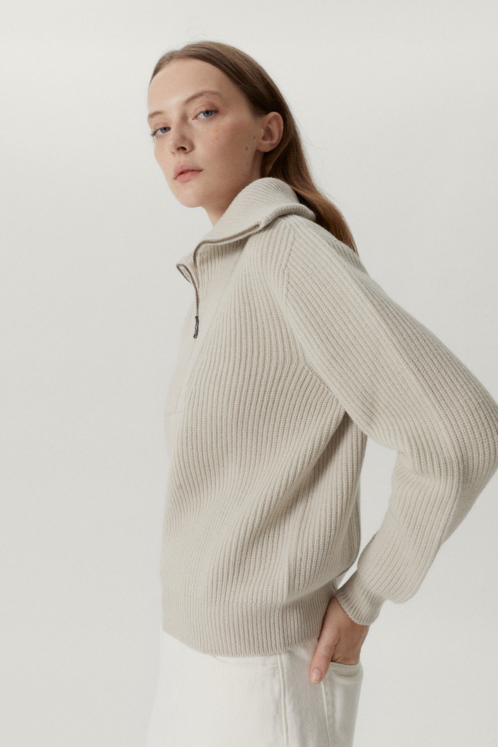 The Merino Wool Half-zip Sweater